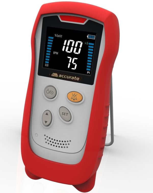 SATURIMETRO PALMARE HS10A RICARICABILE - sensore in silicone SpO2 ...