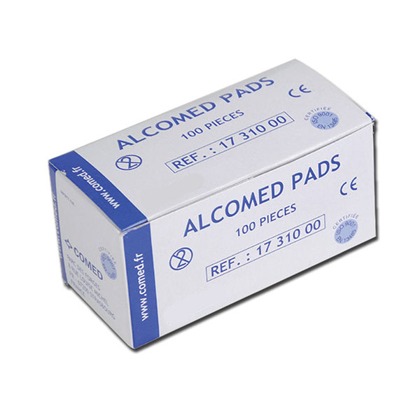 TAMPONI IMBEVUTI DI ALCOL ALCOMED PADS per disinfezione cute ...