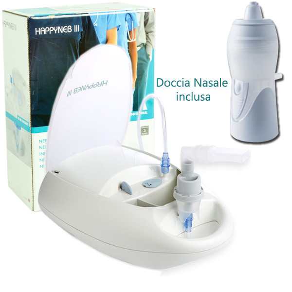 KIT PER AEROSOLTERAPIA HAPPYNEB - AEROSOL CON RINOWASH DOCCIA NASALE ...