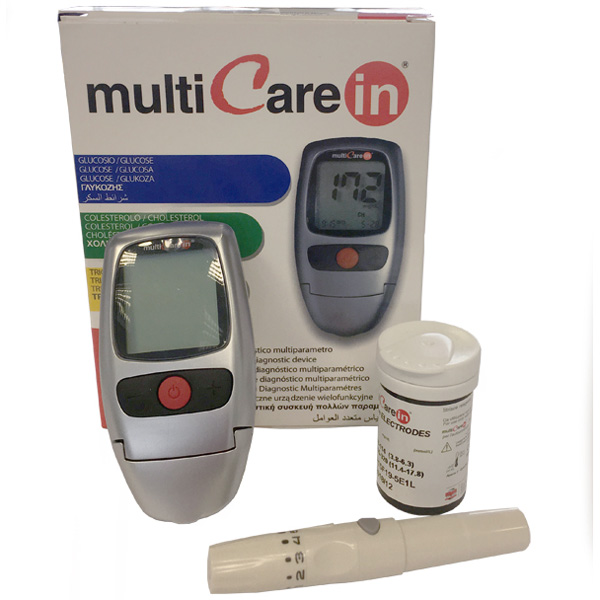 KIT MISURATORE LETTORE GLICEMIA - MULTICARE IN + 10 STRISCE OMAGGIO ...